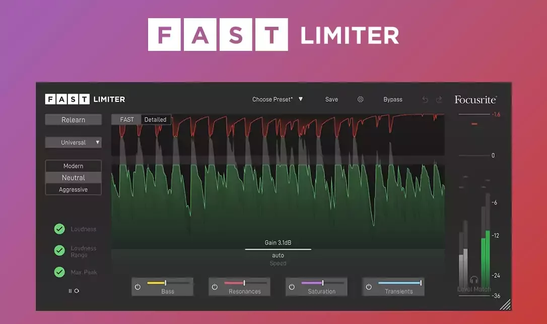 Free Download Focusrite Fast-Limiter v1.0.0 - Audios Torrent